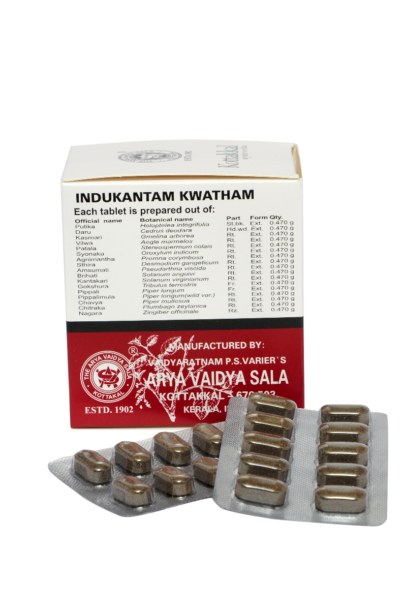 Indukantam Kwatham (Tablet) - 100 Tablets, (Pack Of 1) per strip of 10 – Lara Ayurveda and ...