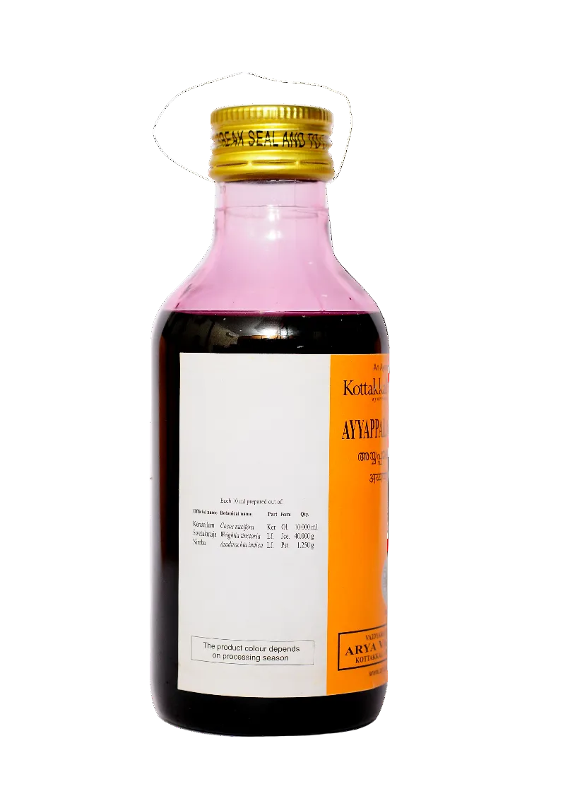 Ayyappalakera Tailam 200ml – Lara Ayurveda and Wellness Products